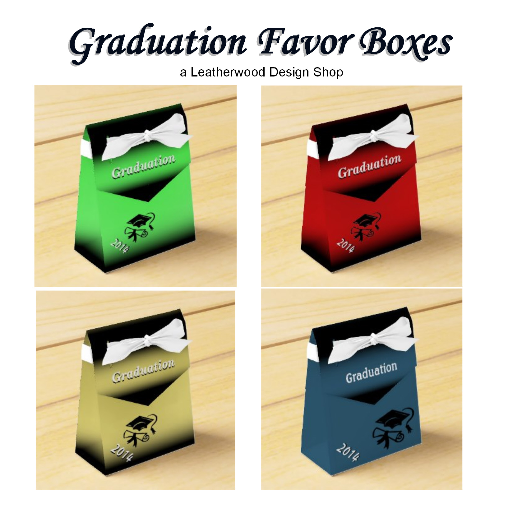 Graduation Favor Boxes Custom Text and Date ~ Awesome New Gift Ideas