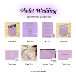 Matching Items for a Violet Wedding Color Scheme ~ Awesome Ideas